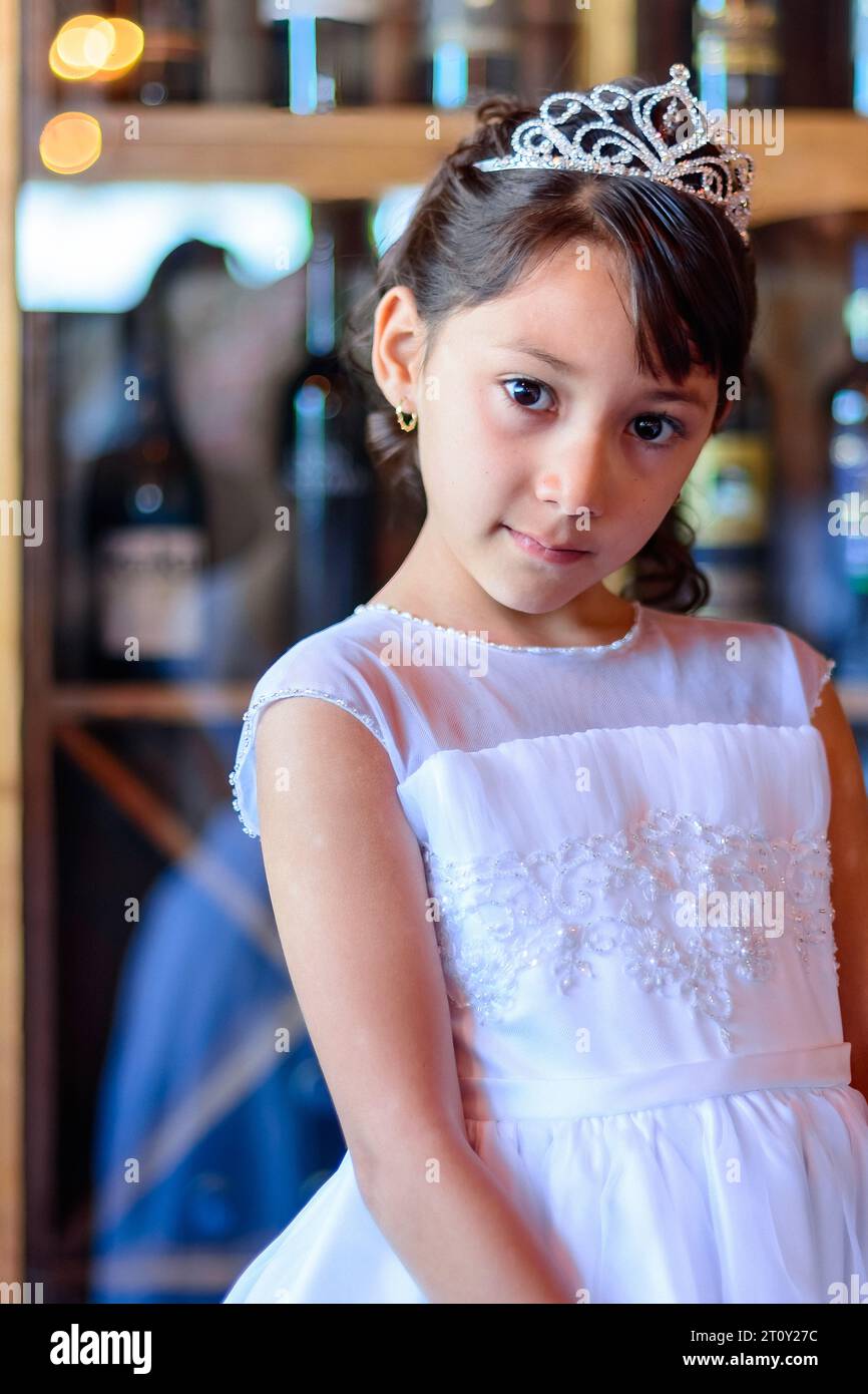 Portrait of First Communion Girl, Toronto, Canada Stock Photo - Alamy