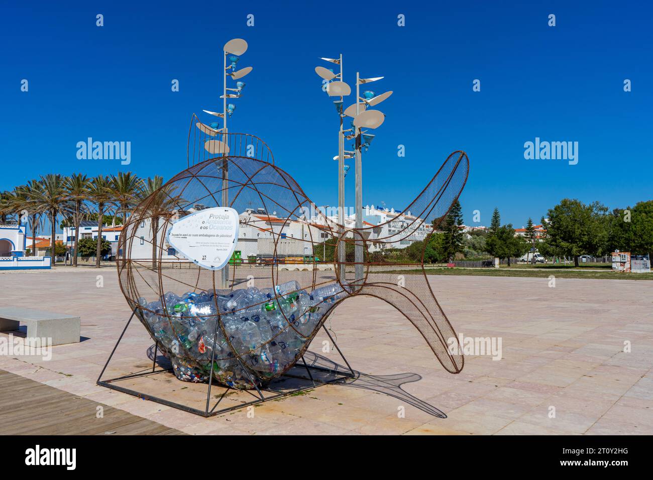 MANTA ROTA, PORTUGAL - MARCH 1, 2023: Plastic garbage collector on ...