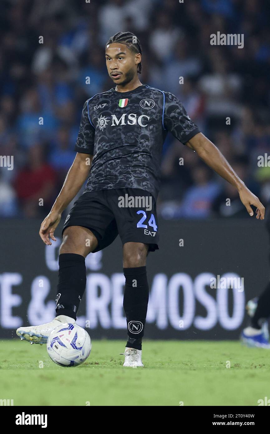 Naples, Italy. 08th Oct, 2023. SSC Napoli's Swedish midfielder Jens-Lys ...