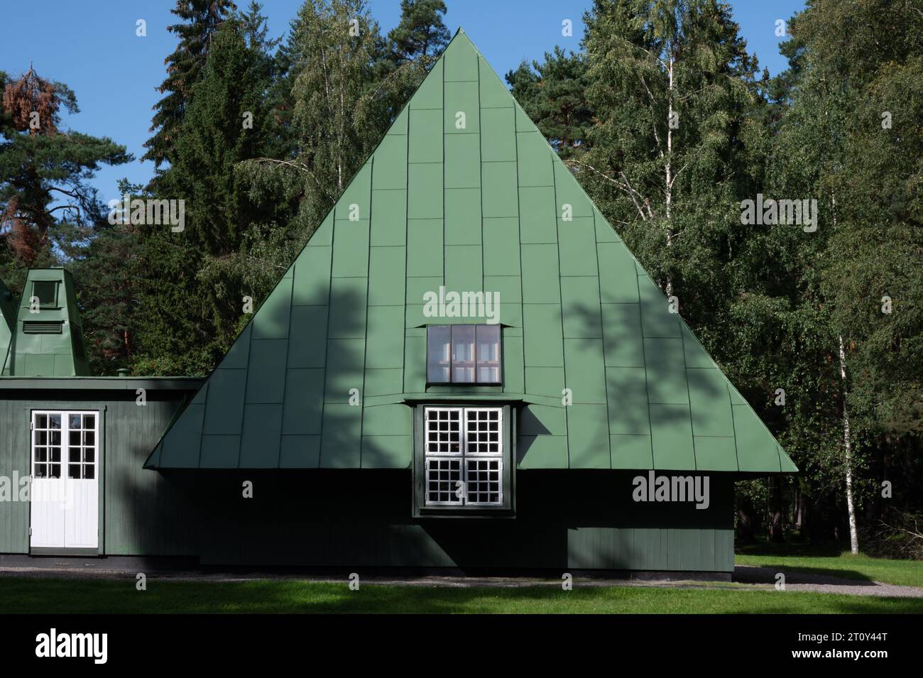 A stunning view of the Woodland Cemetery Visitor Center, a UNESCO World ...
