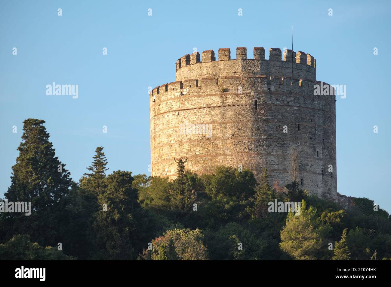 Rumelian fortress castle at Istanbul. Rumeli Hisarı is at native ...