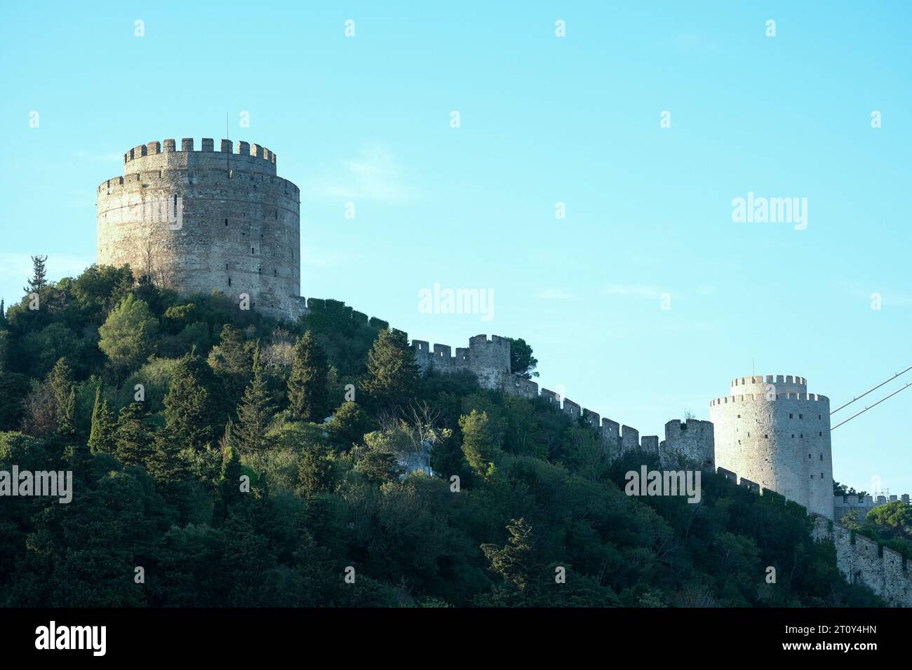 Rumelian fortress castle at Istanbul. Rumeli Hisarı is at native ...
