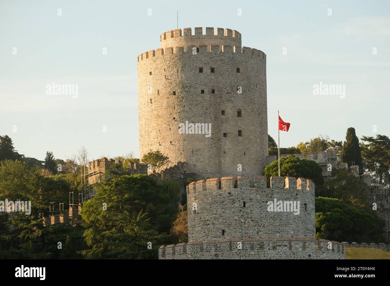 Rumelian fortress castle at Istanbul. Rumeli Hisarı is at native ...