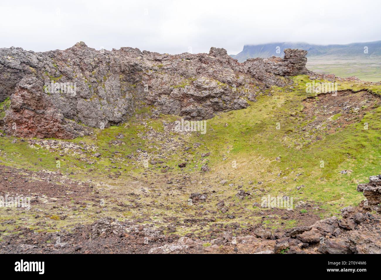 Saxholl crater stairway hi-res stock photography and images - Alamy