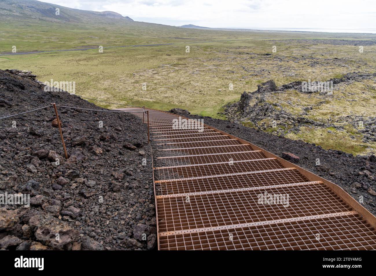 Saxholl crater stairway hi-res stock photography and images - Alamy