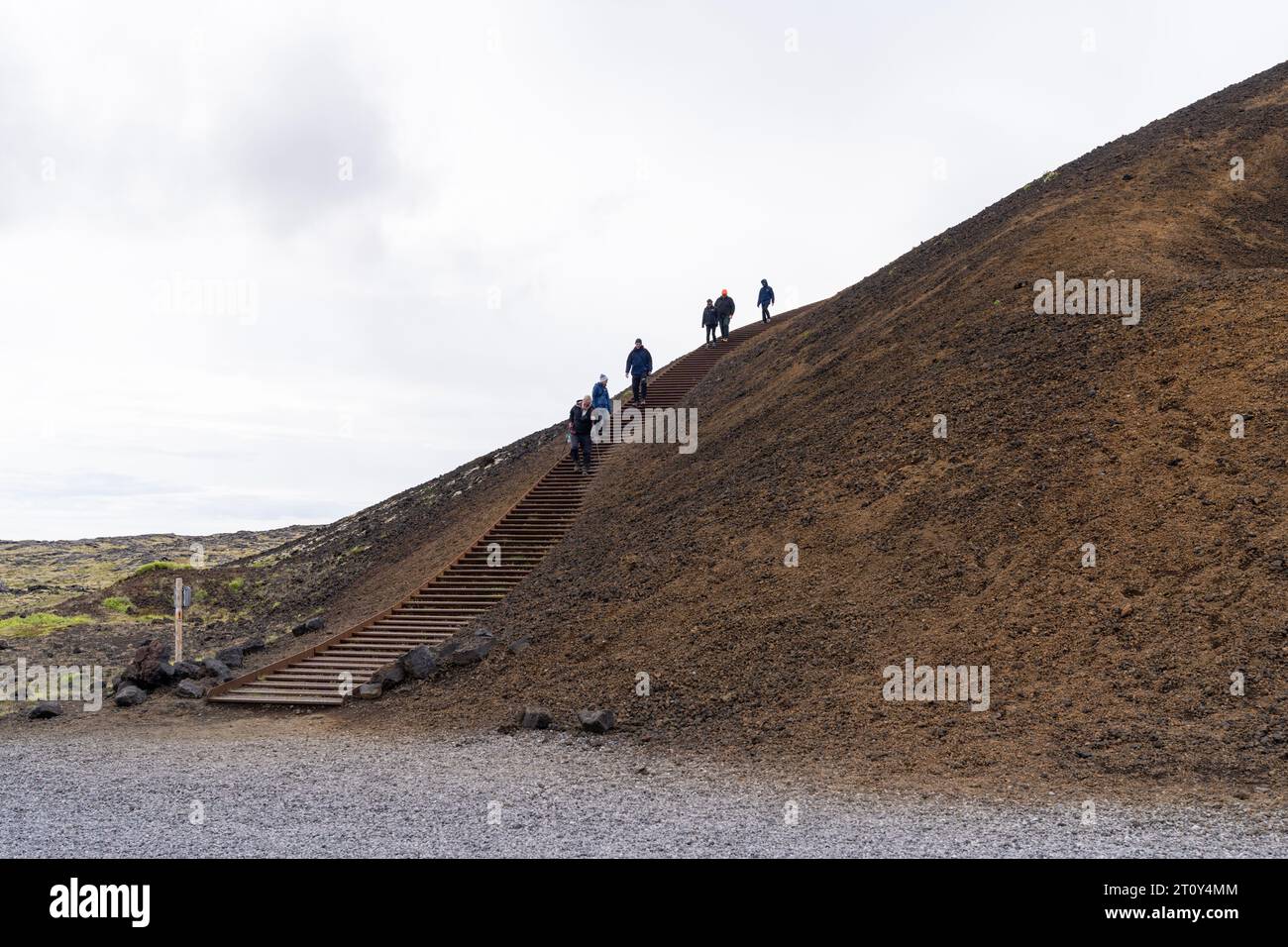 Saxholl crater stairway hi-res stock photography and images - Alamy