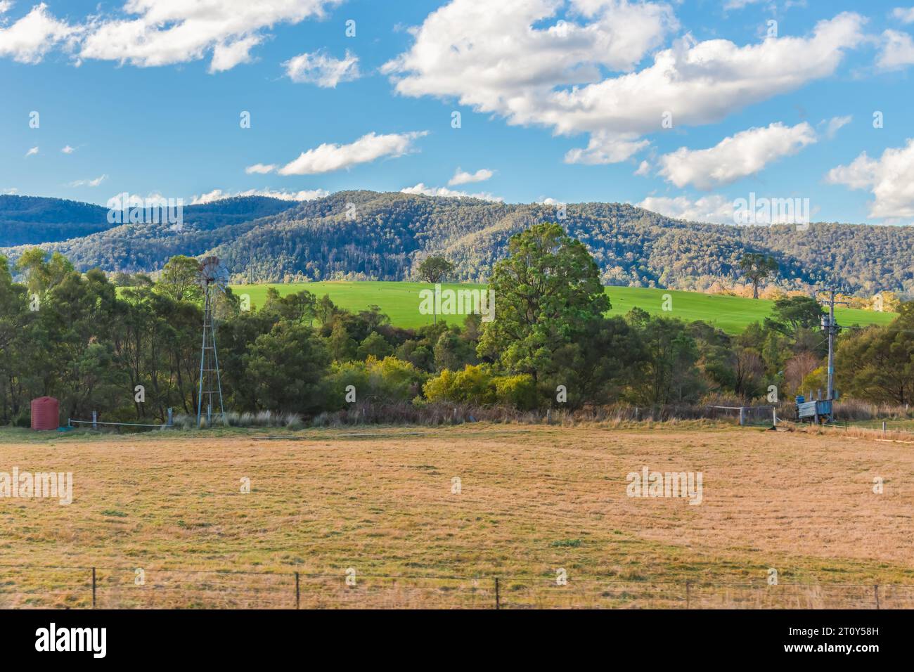 The road ahead on a Winters day in the Monaro Region of NSW, Australia ...