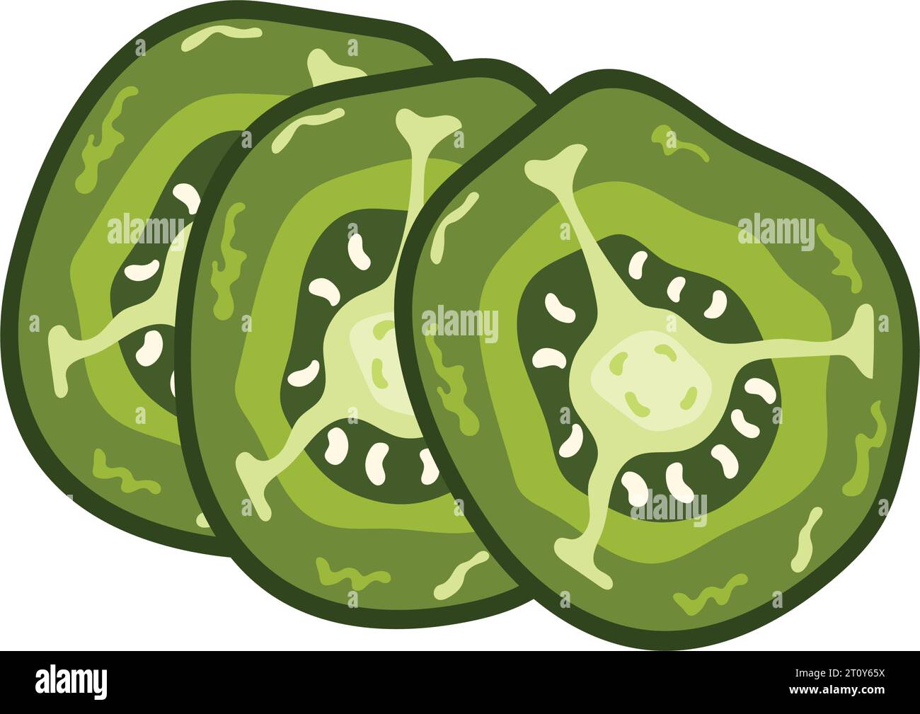 half jalapenos green vector isolated Stock Vector Image & Art - Alamy