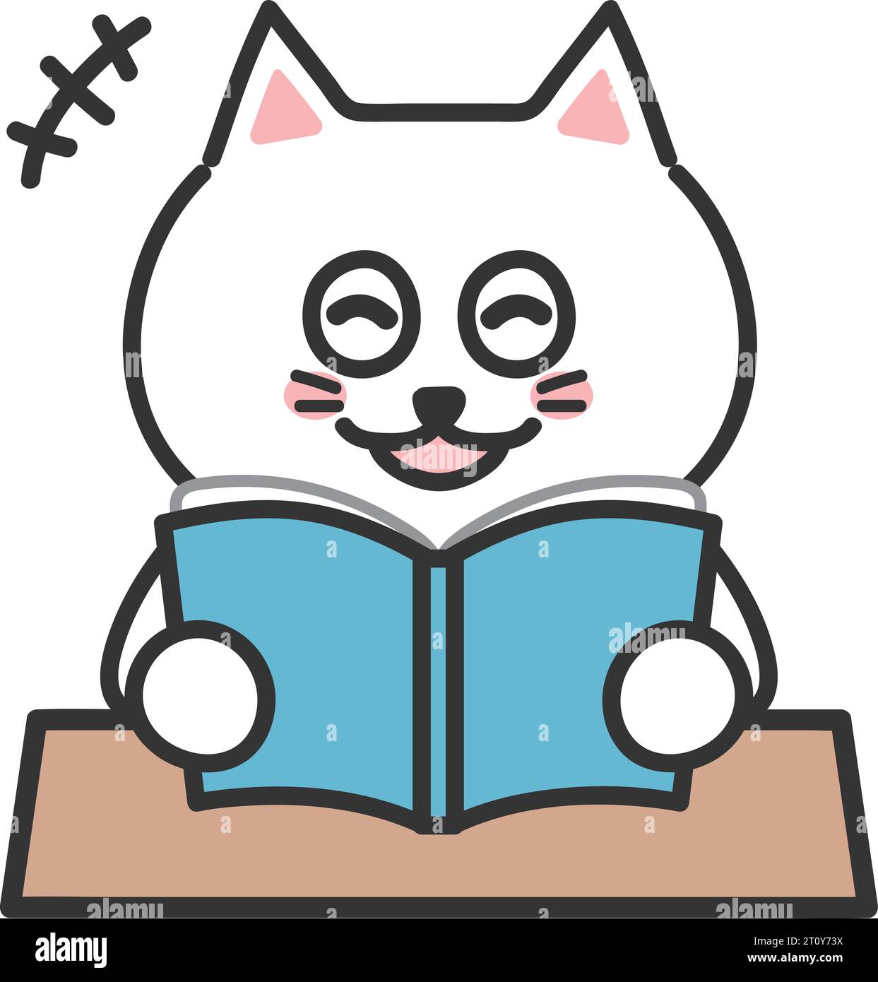 Happy child study book Stock Vector Images - Alamy