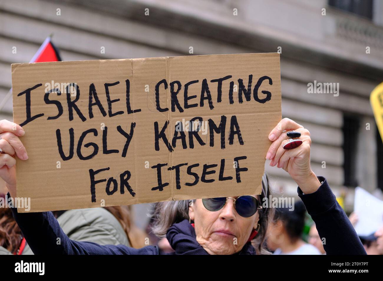 New York, NY, USA. 8th Oct, 2023. Protestors gather in New York City ...