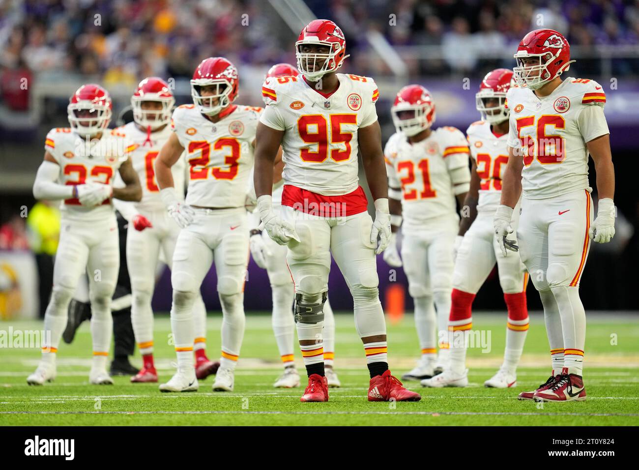Kansas City Chiefs defensive tackle Chris Jones (95) stands on the ...