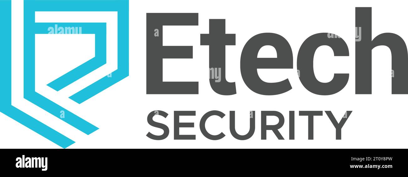 Minimalist Letter Mark E Tech Security logo design Stock Vector Image ...