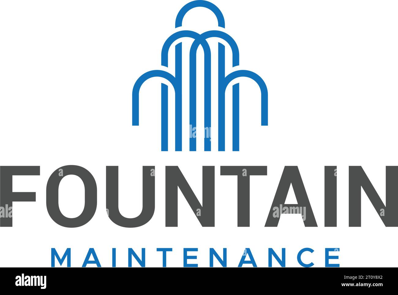 Flat FOUNTAIN MAINTENANCE Building logo design Stock Vector Image & Art ...