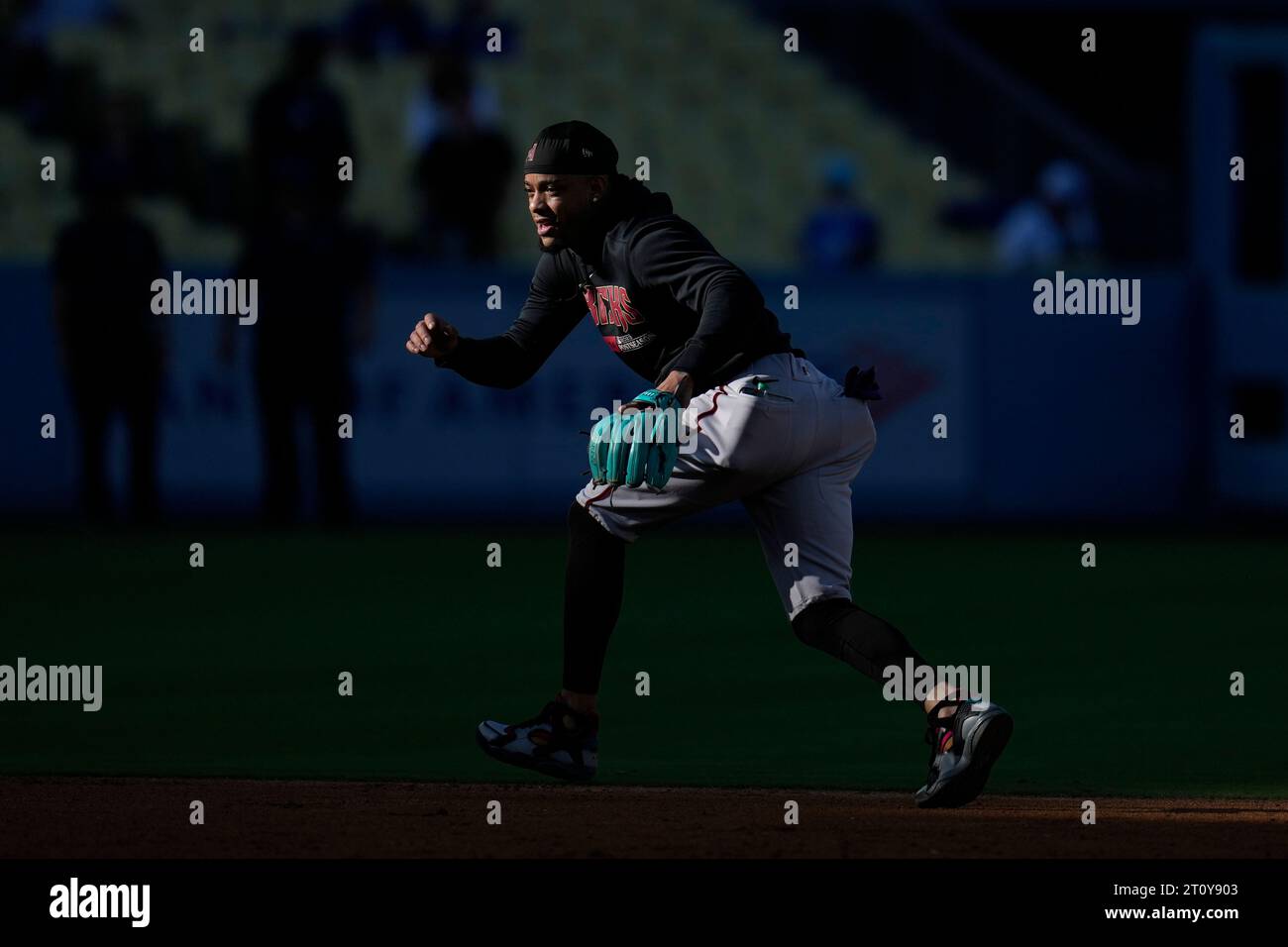 Arizona Diamondbacks second baseman Ketel Marte takes fielding practice ...