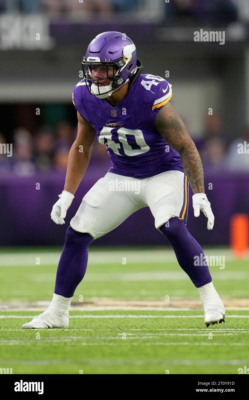 Minnesota Vikings linebacker Ivan Pace Jr. (40) in action during the second half of an NFL ...
