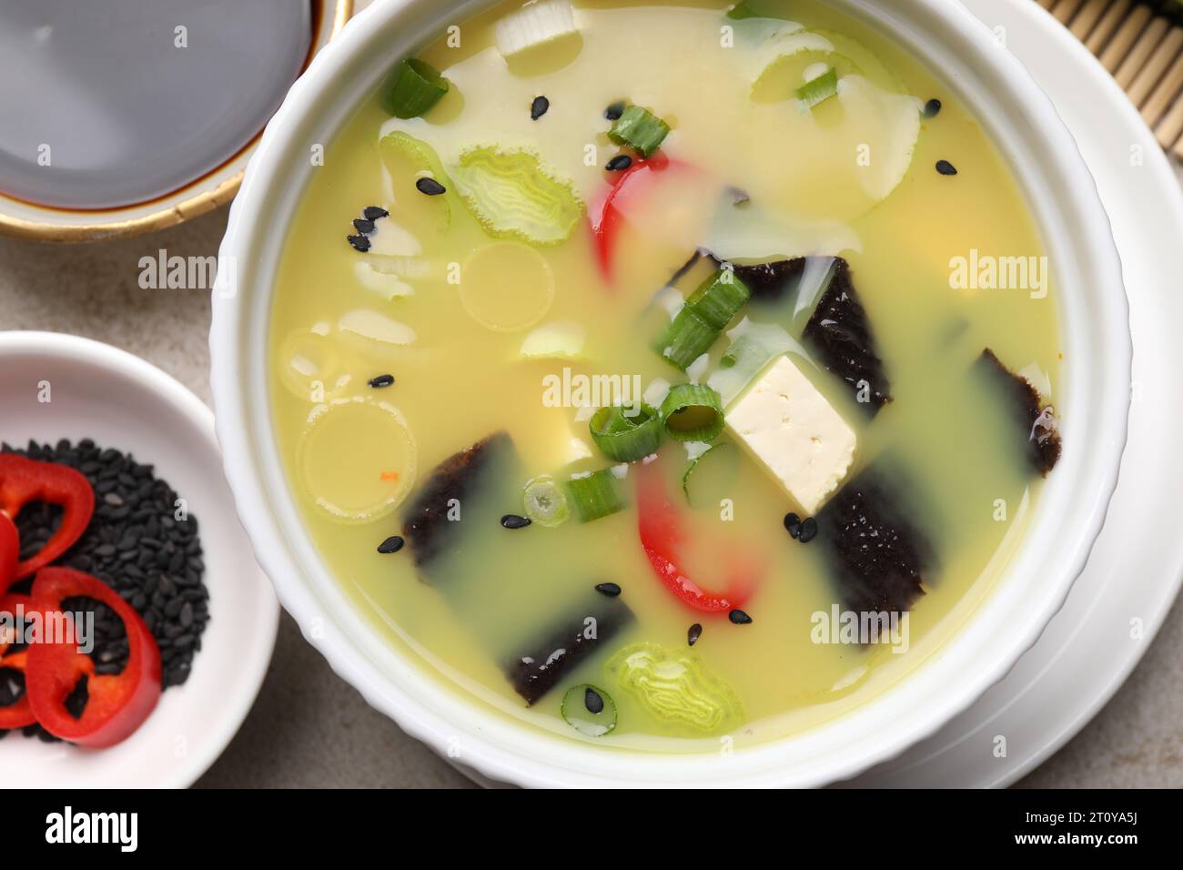 Closeup view spicy miso hi-res stock photography and images - Alamy
