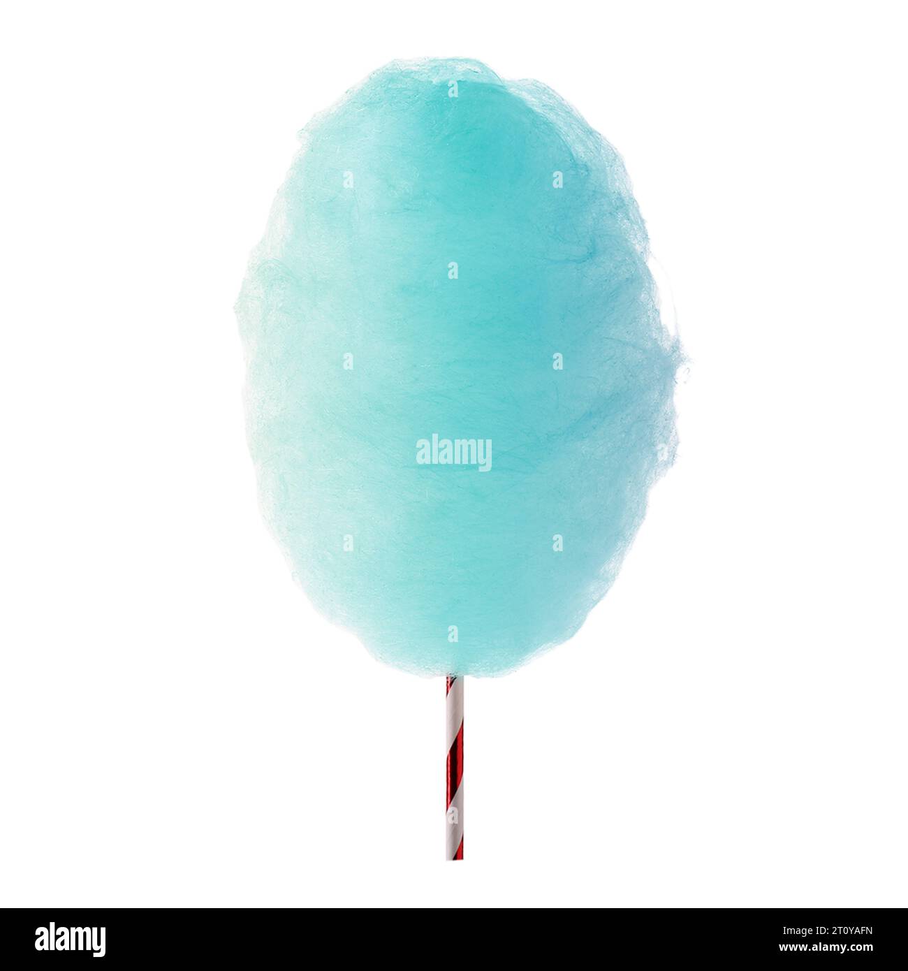 Yummy turquoise cotton candy isolated on white Stock Photo - Alamy