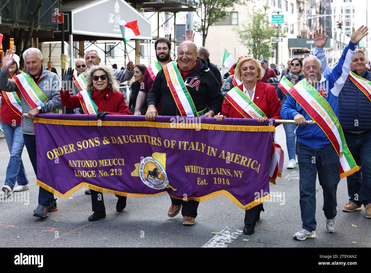 The Order Sons and Daughters of Italy in America march up 5th Avenue in ...