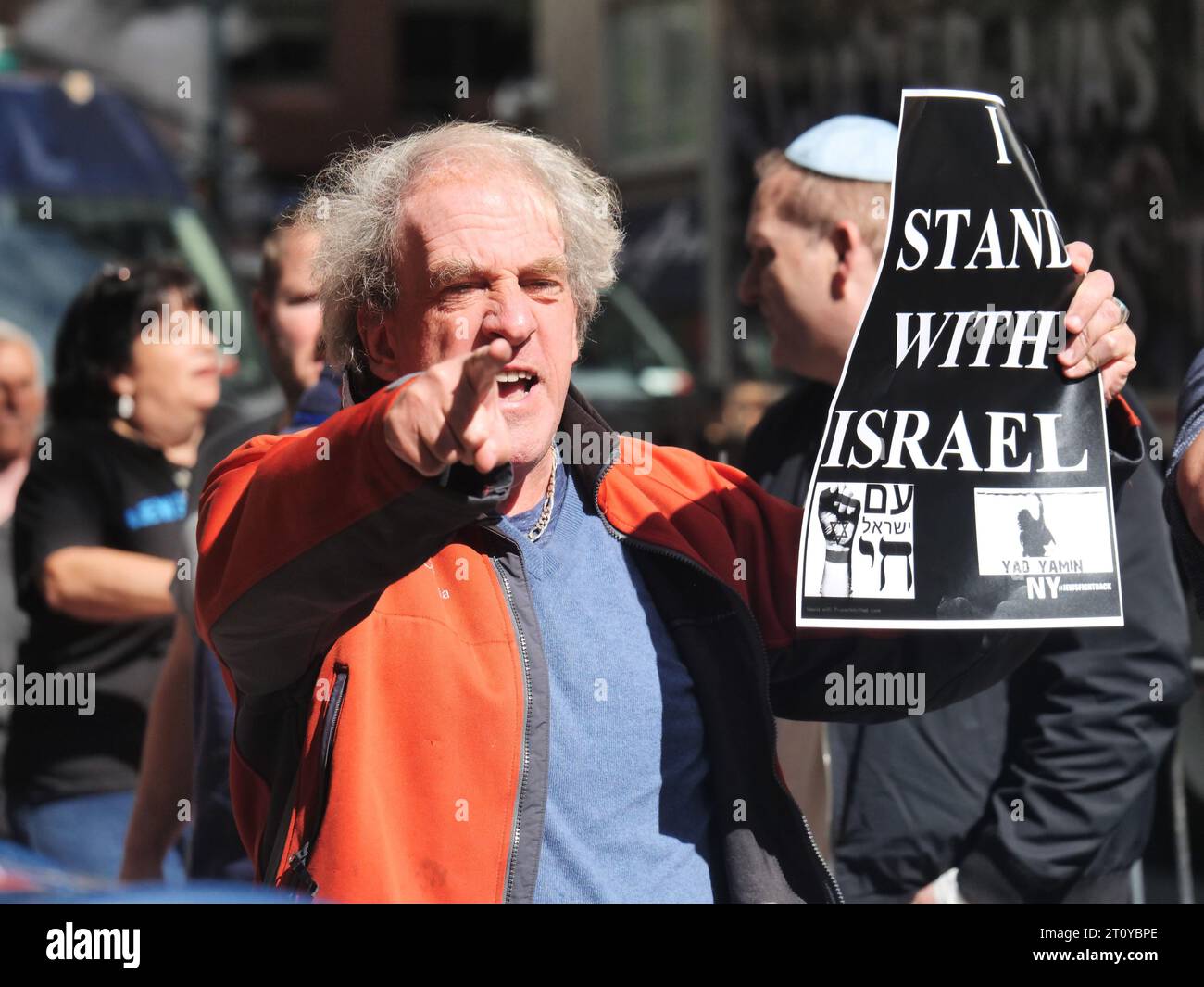 New York, New York, USA. 9th Oct, 2023. Hundreds of Israel and Hamas ...