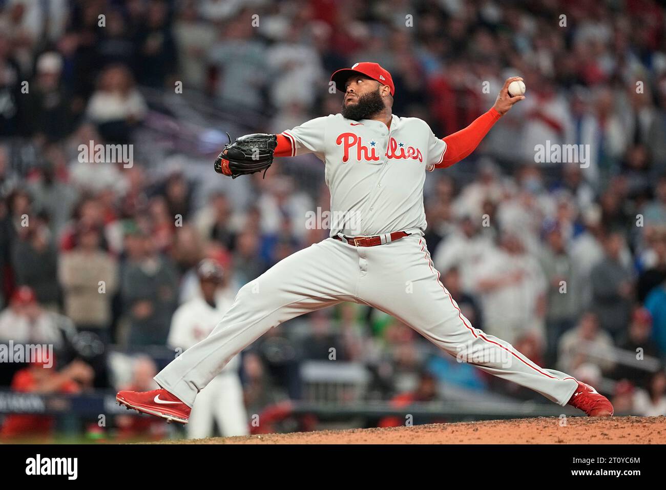 Philadelphia Phillies relief pitcher Jose Alvarado (46) delivers ...