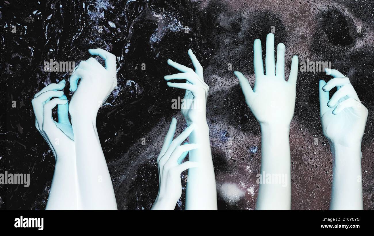 Negative space art hands hi-res stock photography and images - Alamy