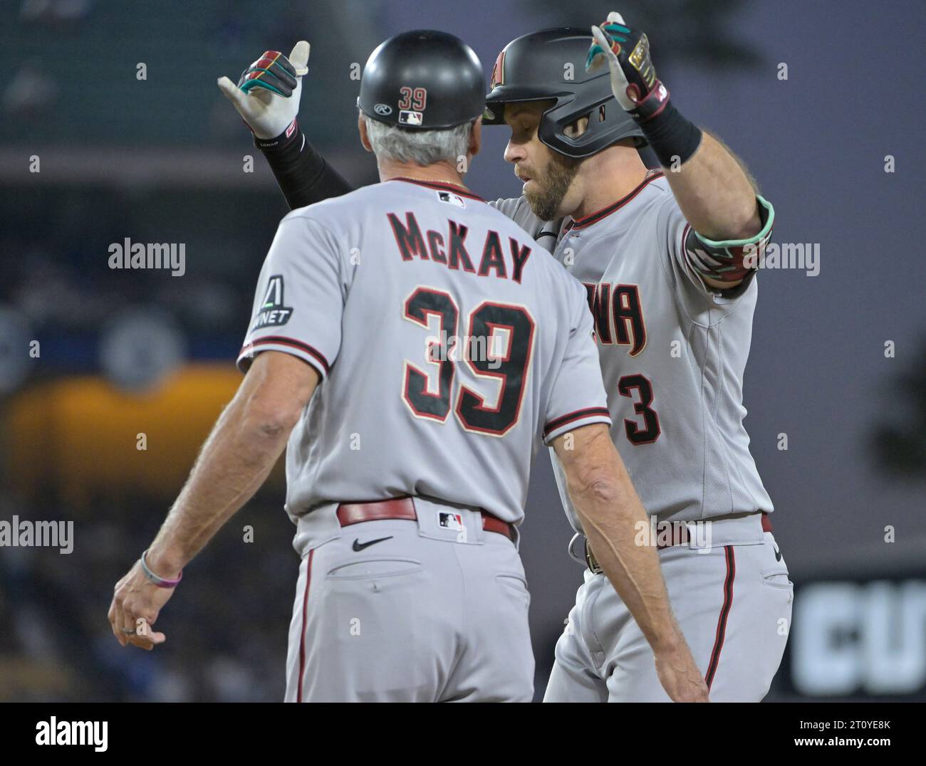 Los Angeles, United States. 09th Oct, 2023. Arizona Diamondbacks third ...