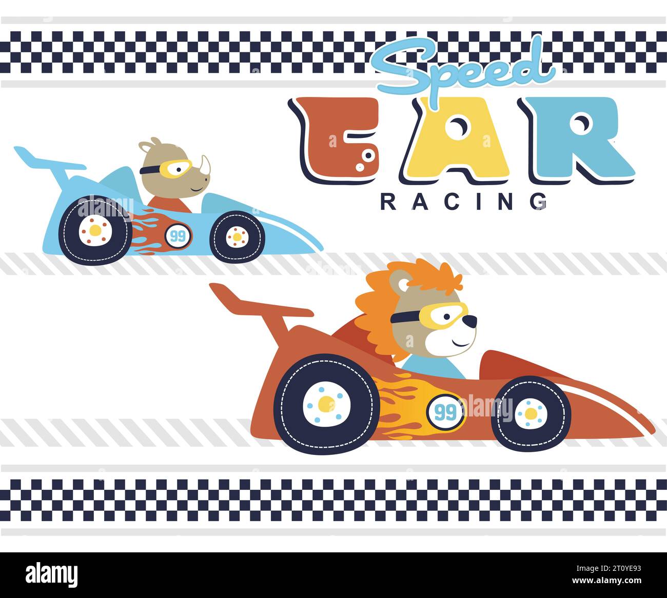 Speed racer cartoon Cut Out Stock Images & Pictures - Alamy