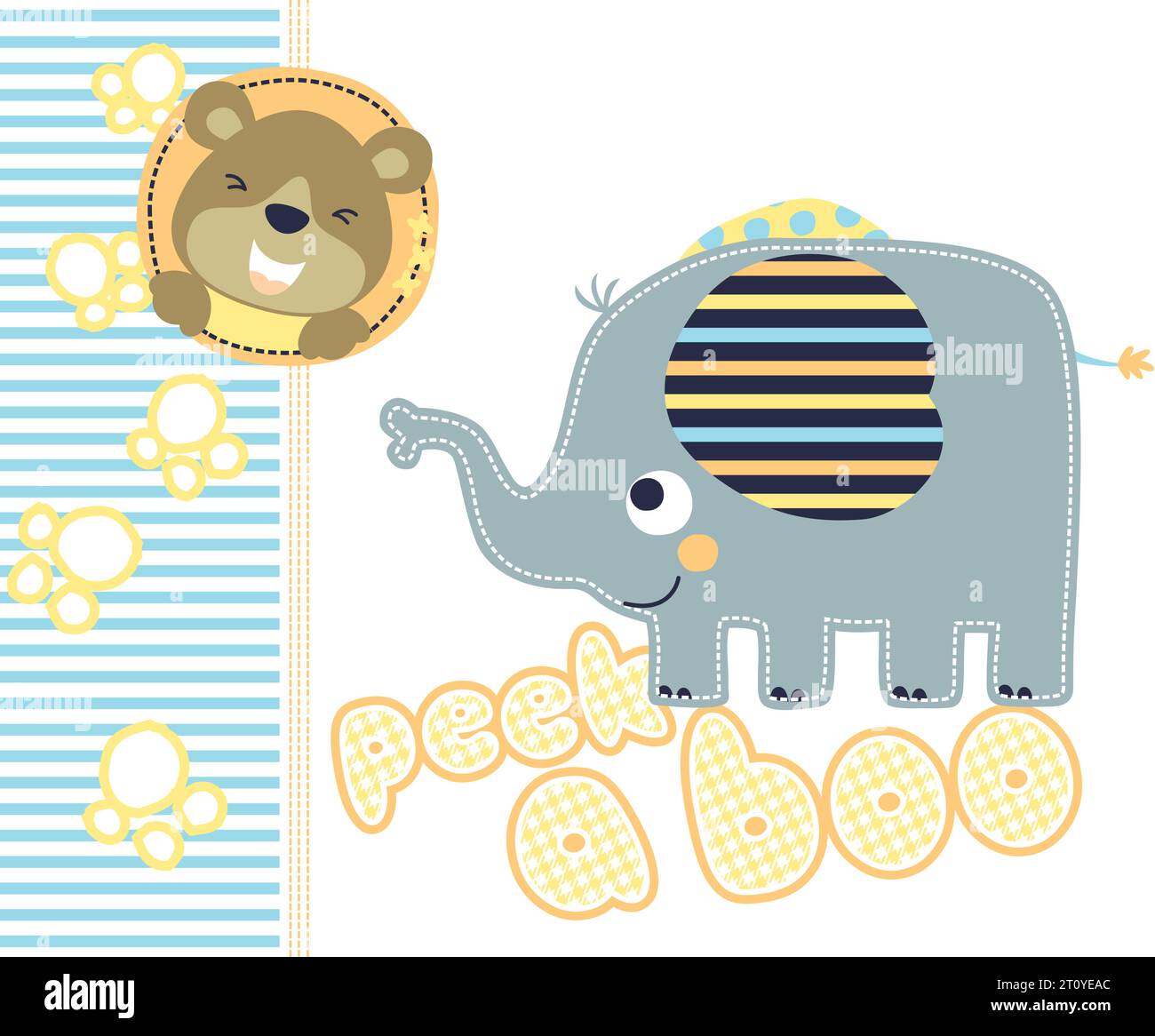 Teddy bear cartoon pattern Cut Out Stock Images & Pictures - Alamy