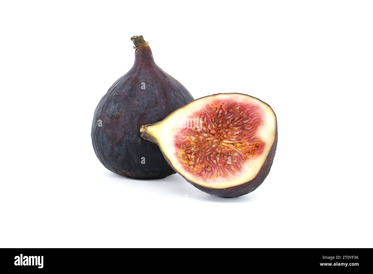 Ripe fresh fig fruits isolated on white background, full depth of field ...