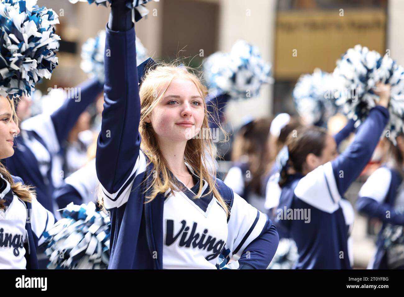 St. Joseph by the Sea High School cheerleaders entertain crowds during ...