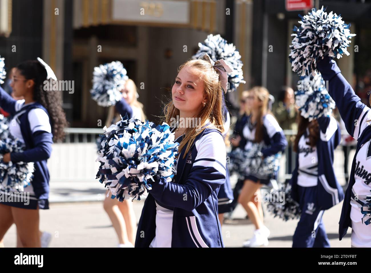 St. Joseph by the Sea High School cheerleaders entertain crowds during ...