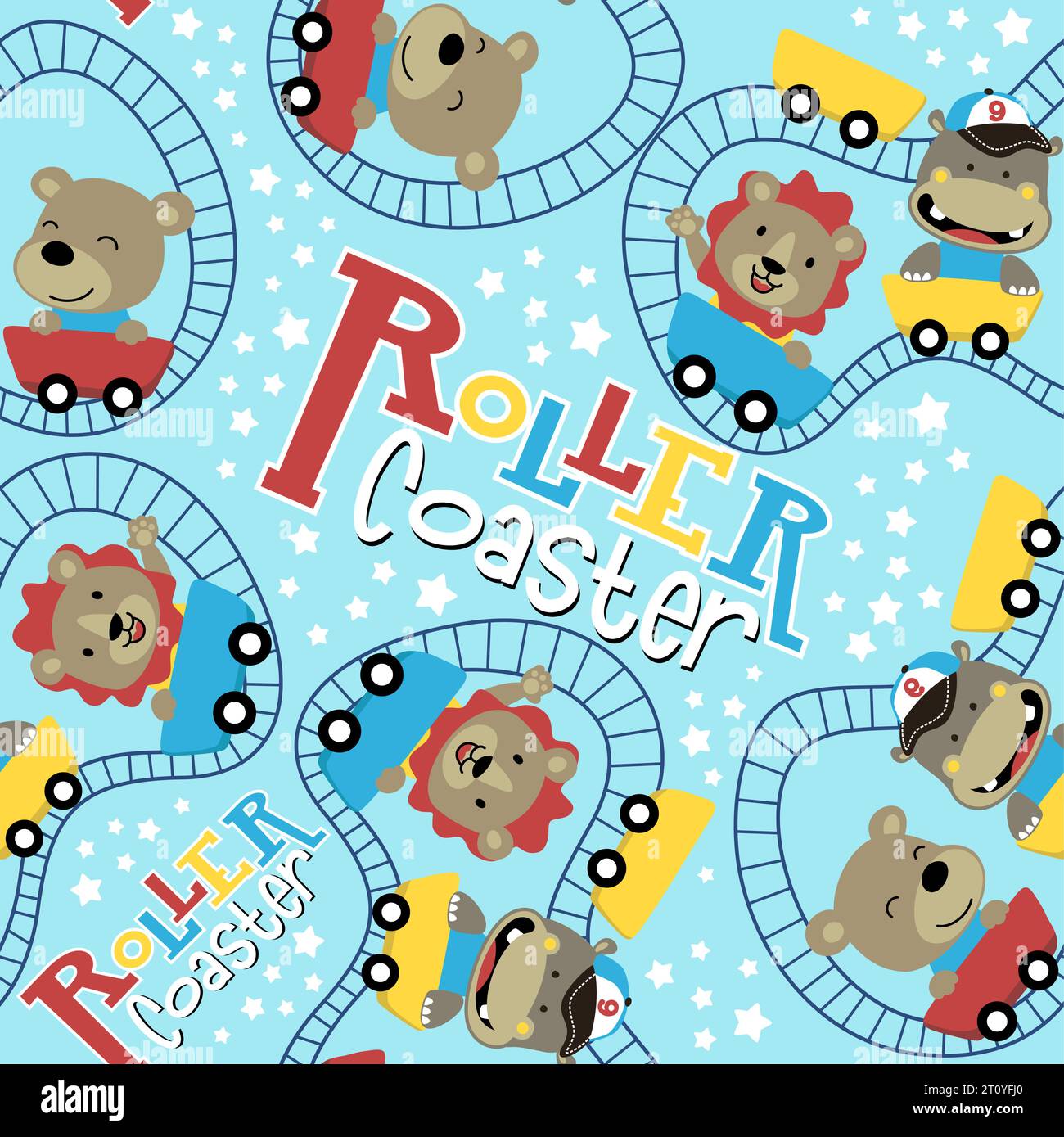 Roller coaster vector vectors hi-res stock photography and images - Alamy