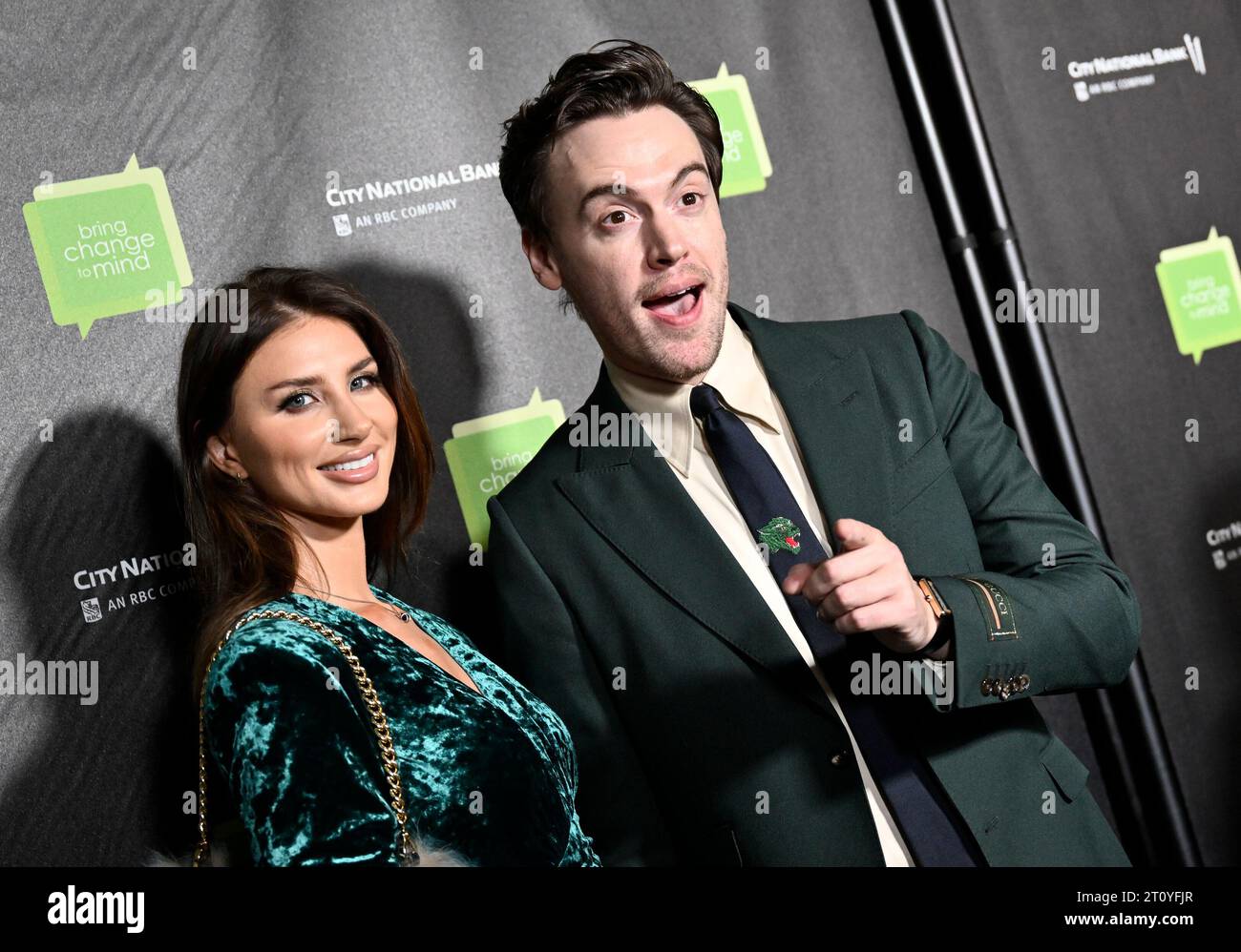 Erich Bergen, right, and Alexa Goodrow attend the Bring Change to Mind ...