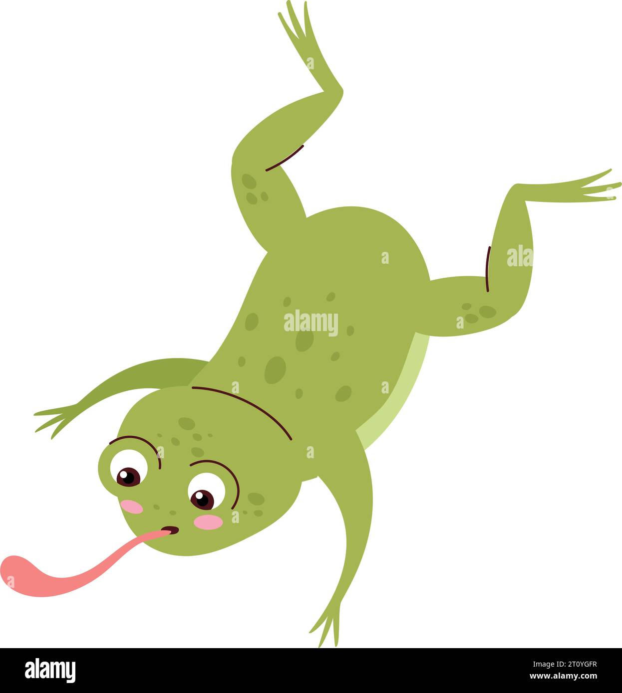 Cartoon Frog Eating Fly