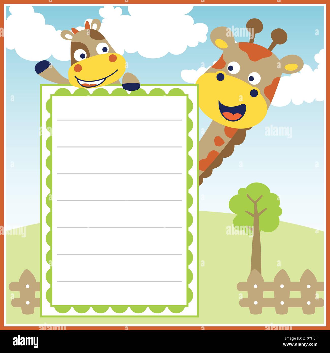 Giraffe Border Paper