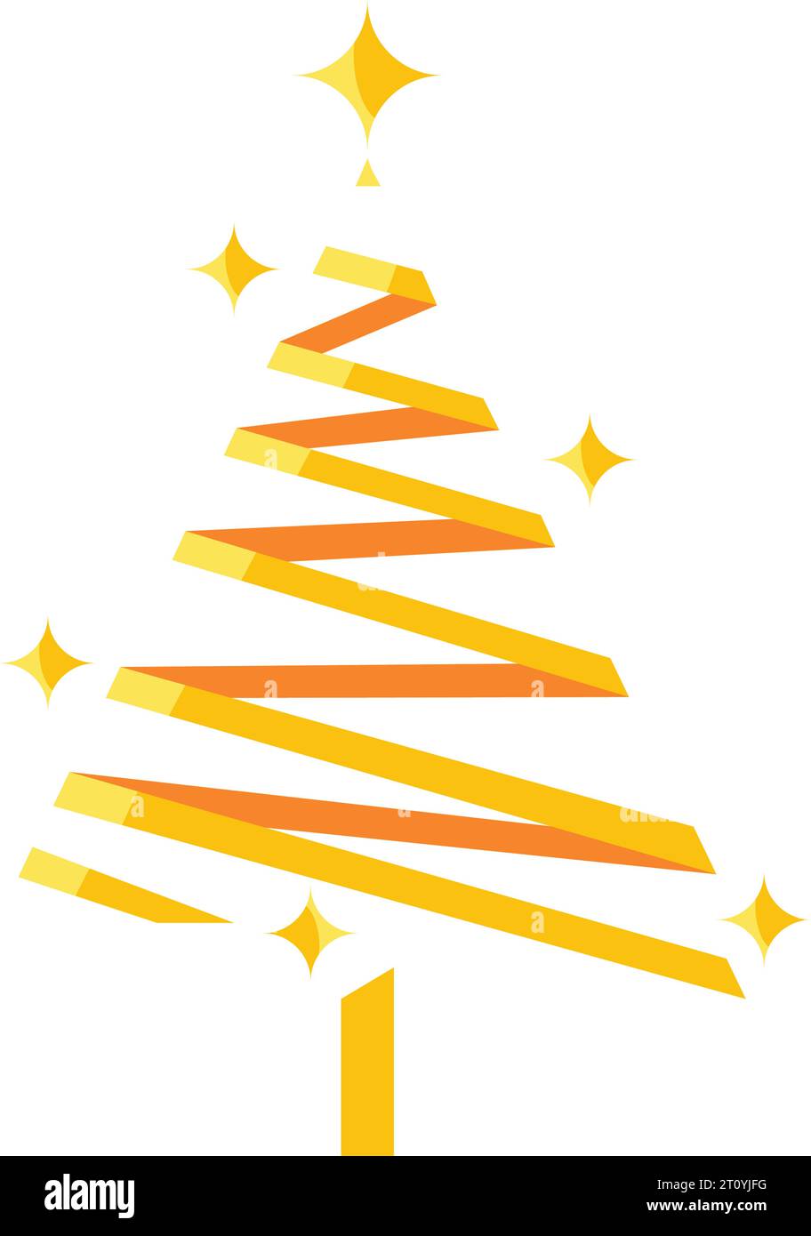 christmas golden tree and star Stock Vector Image & Art - Alamy