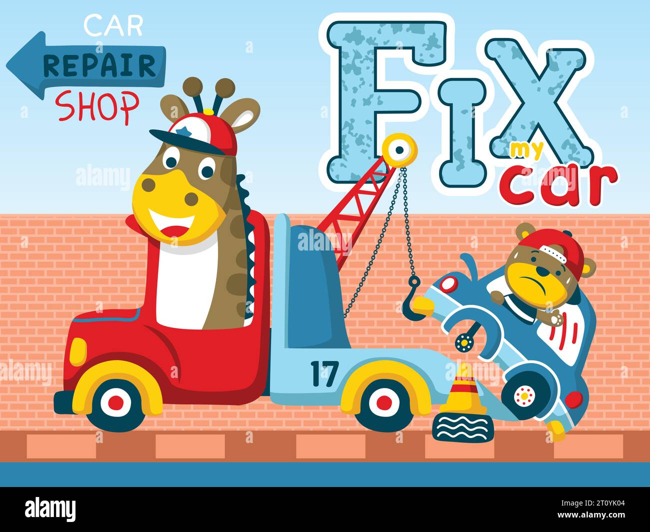 Breakdown truck Stock Vector Images - Alamy