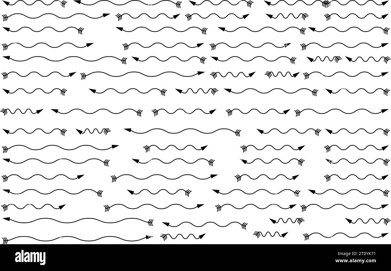 black line arrows Collection drawn arrows. Set simple arrows isolated ...