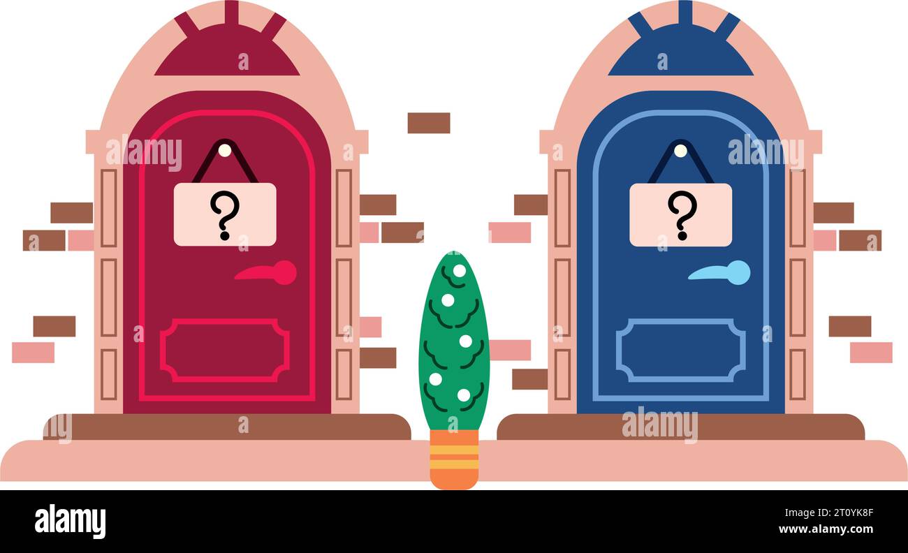 Choice doors concept Stock Vector Images - Alamy