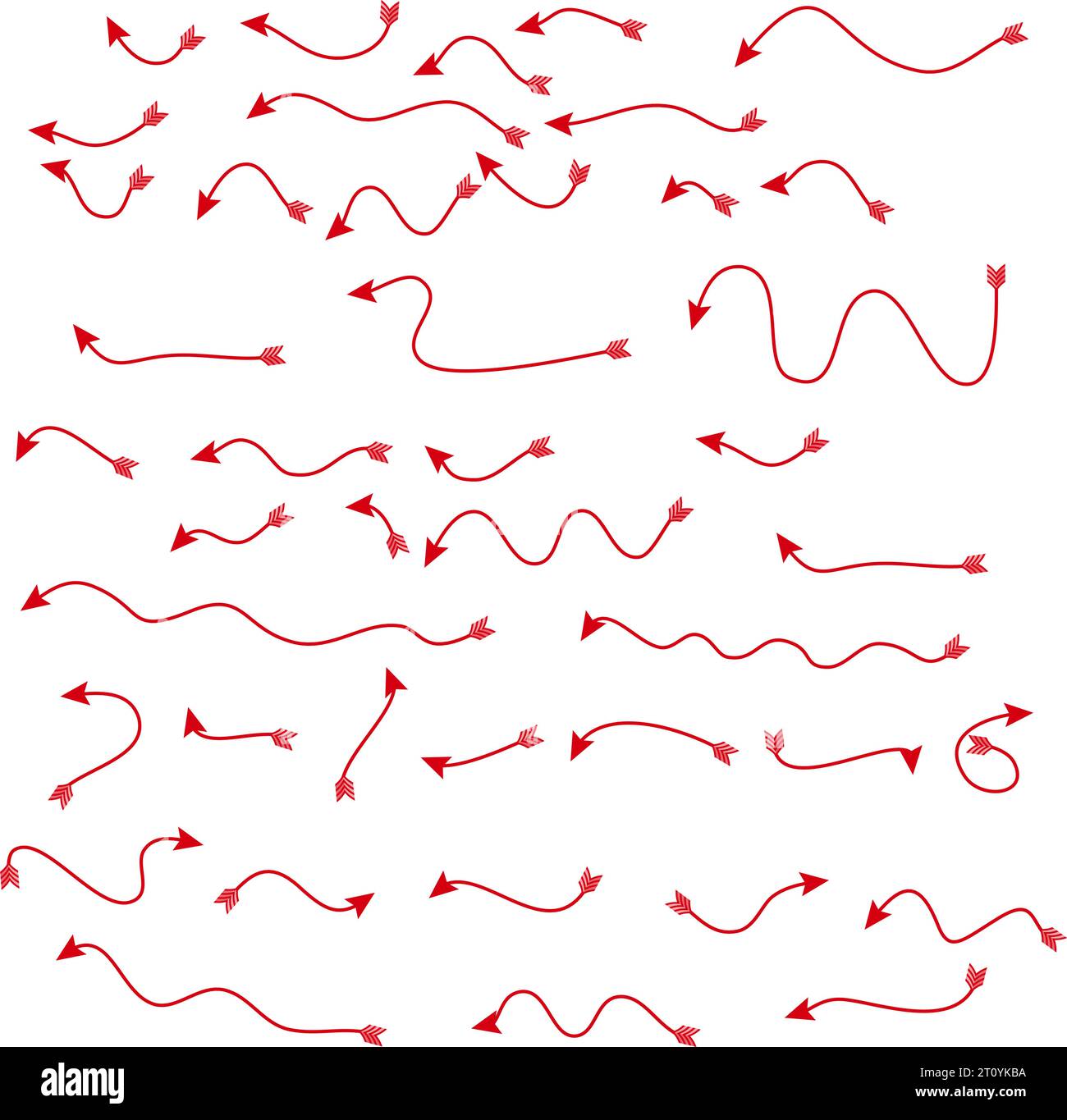 black line arrows Collection drawn arrows. Set simple arrows isolated ...