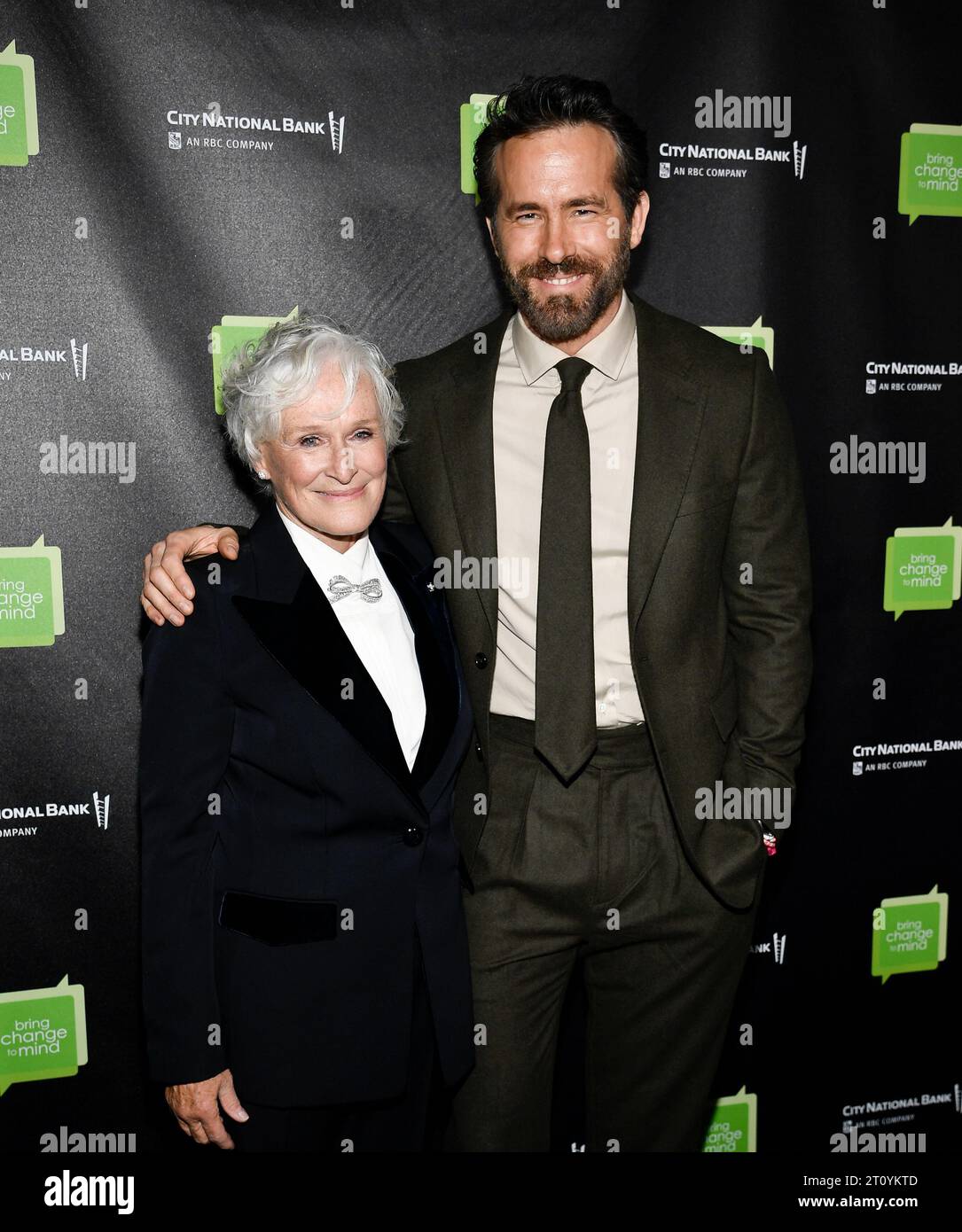 Glenn Close, left, and Ryan Reynolds attend the Bring Change to Mind ...