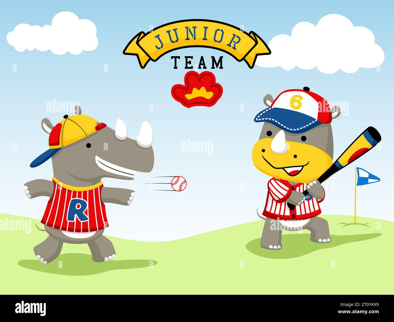 Cute rhino cartoon Stock Vector Images - Alamy