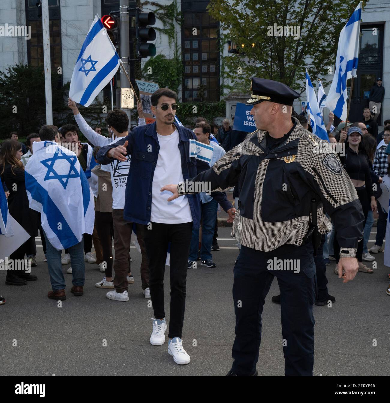Cambridge, Massachusetts, USA October 9, 2023 Pro Israel rally in ...