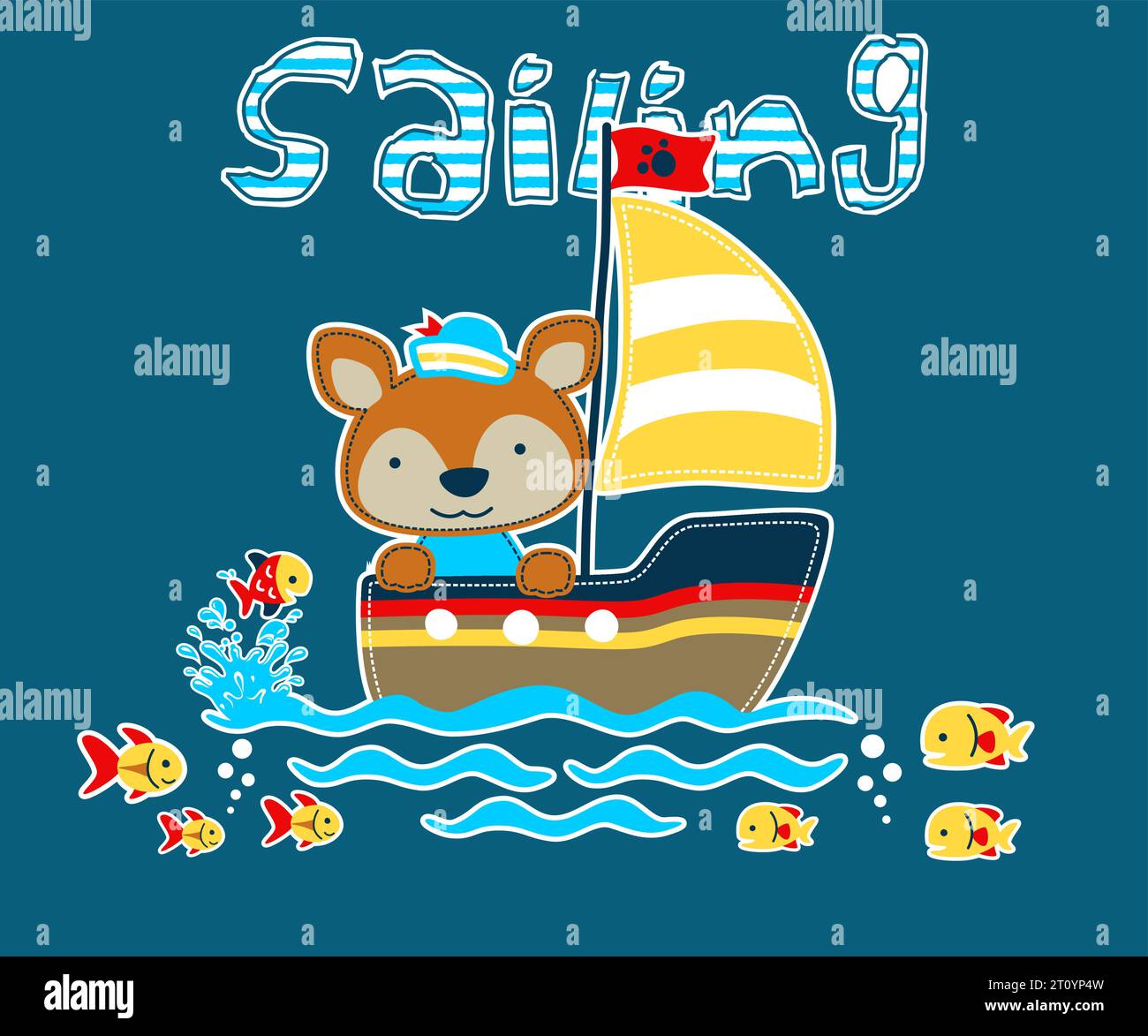 Kids sailboat Stock Vector Images - Alamy