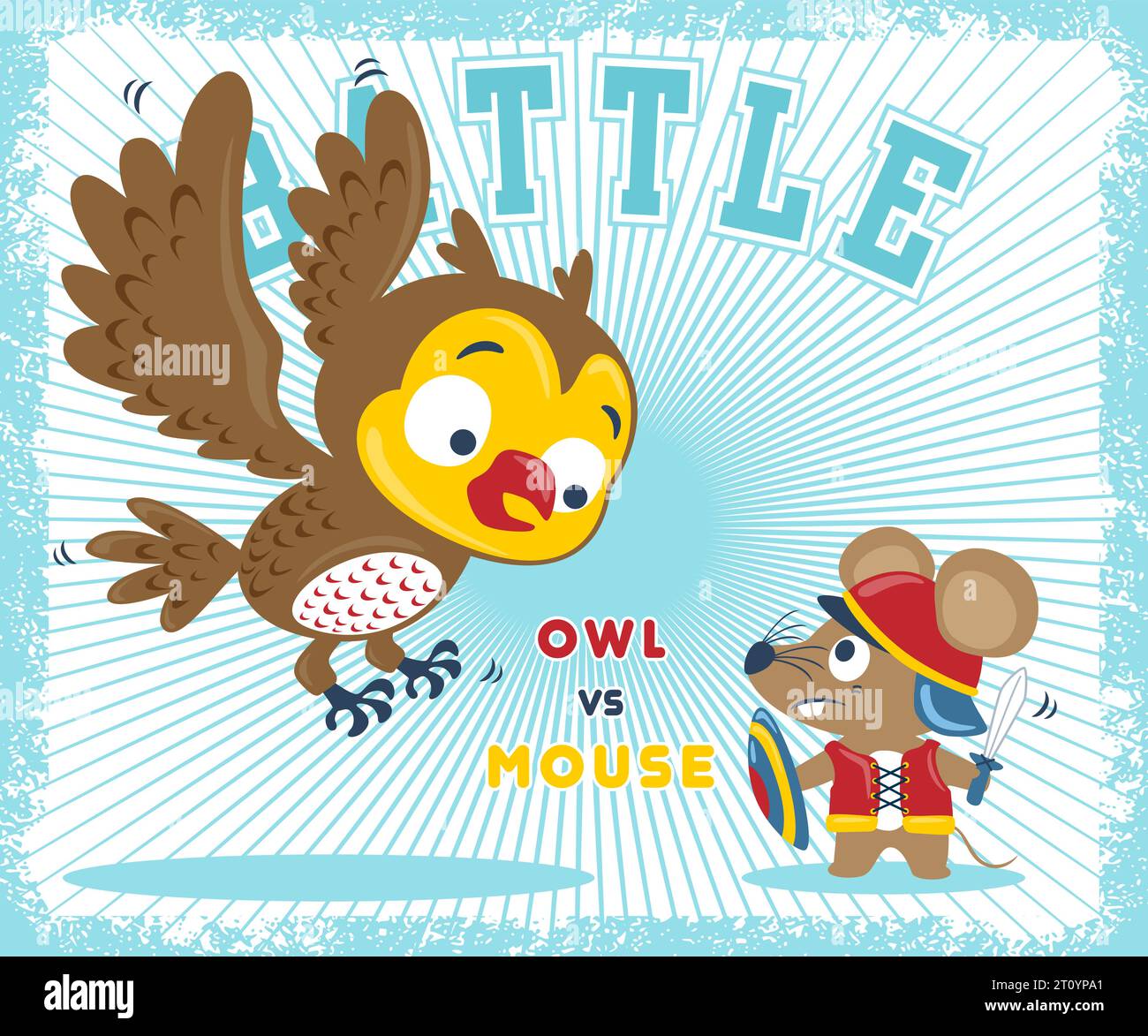 Vector illustration of mouse cartoon in knight costume holding sword ...