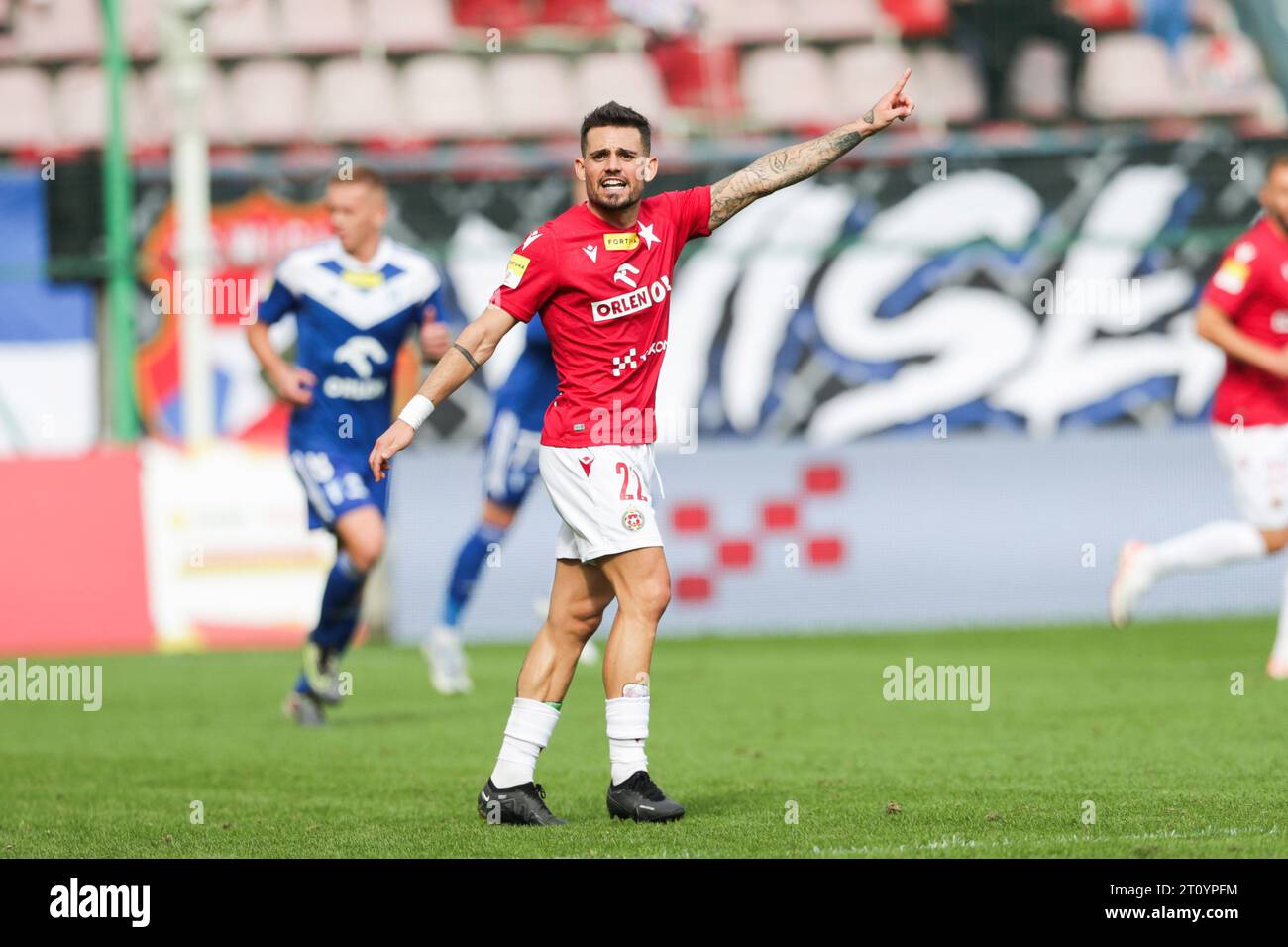 Joan Angel Roman Olle (Goku) of Wisla Krakow seen in action during the ...