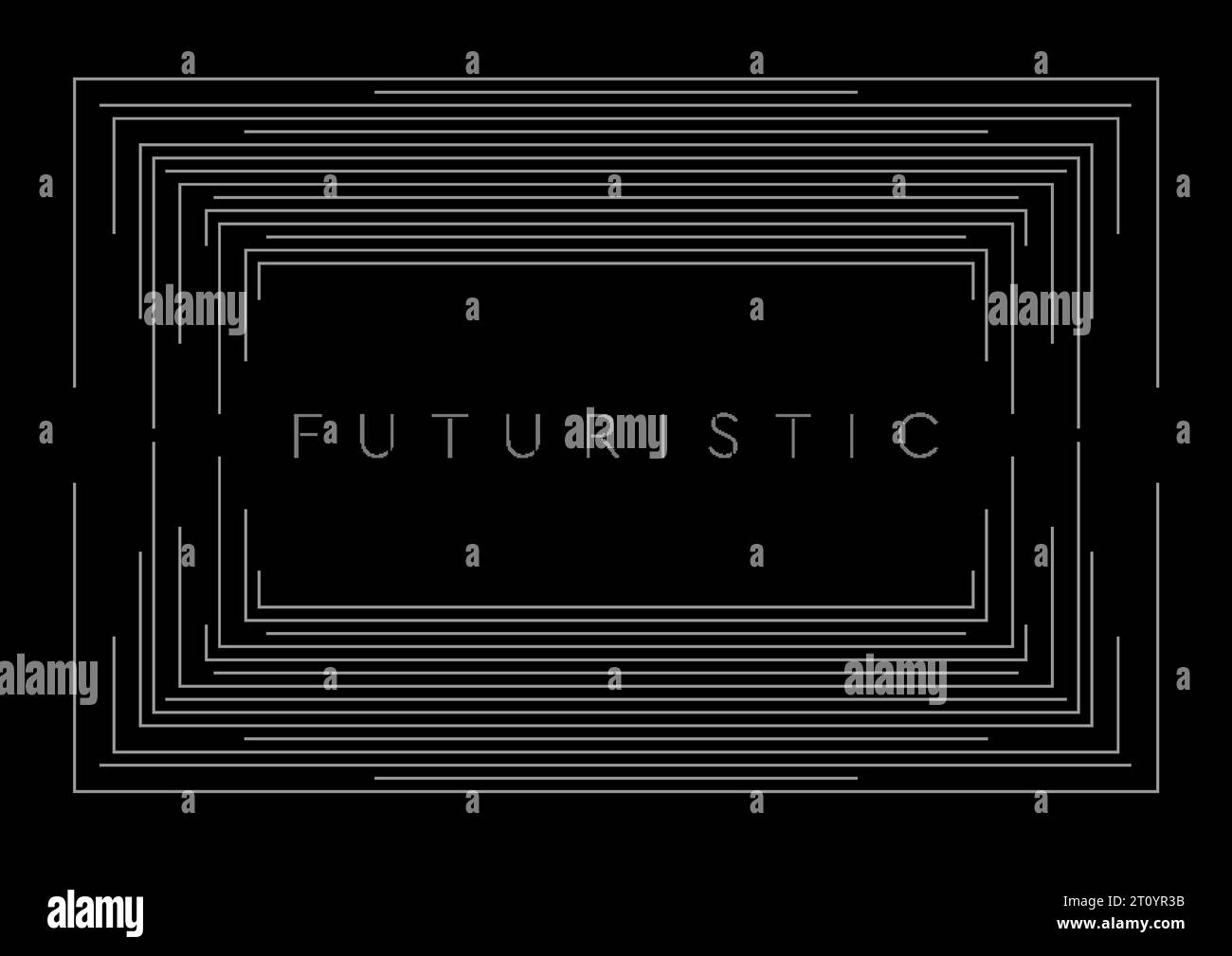 Dark futuristic linear frame abstract background. Vector digital art ...