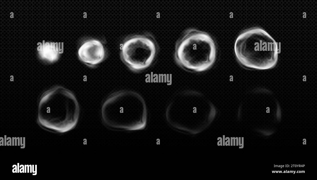 Circle shape smoke puff cloud to animate vector. Hookah steam motion ...