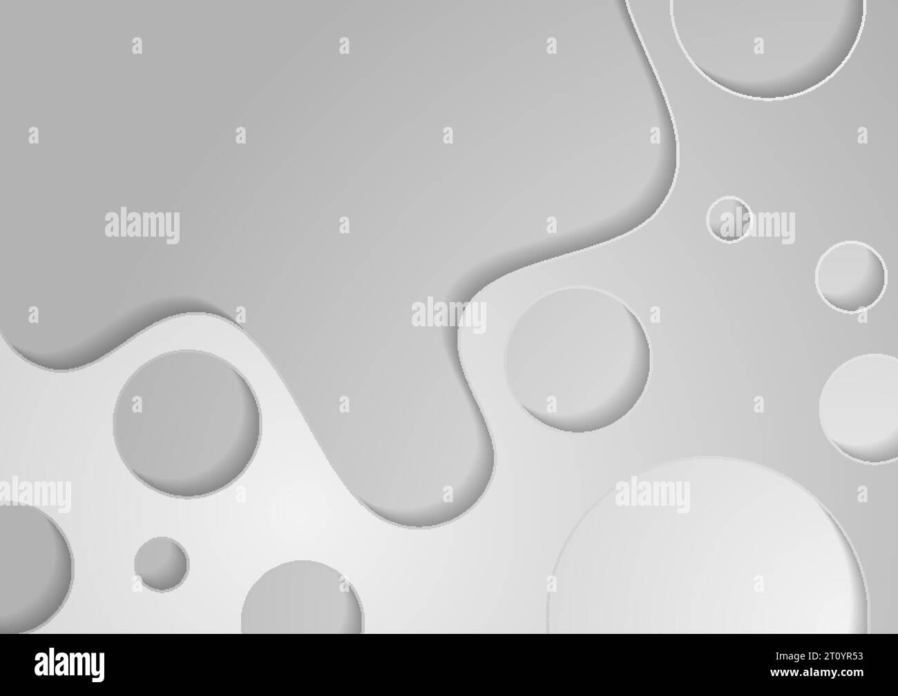 Grey and white curved waves pattern. Abstract corporate wavy graphic ...