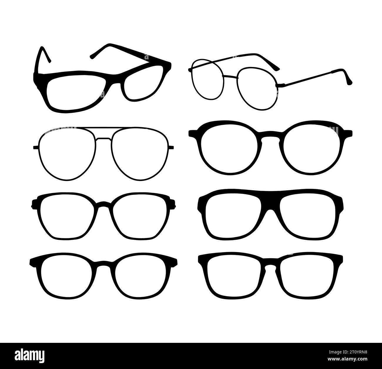 Eyeglasses silhouette Stock Vector Images - Alamy